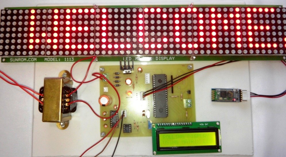 Rolling display using Matrix LEDs - Moving message Display Rolling display using Matrix LEDs - Moving message Display